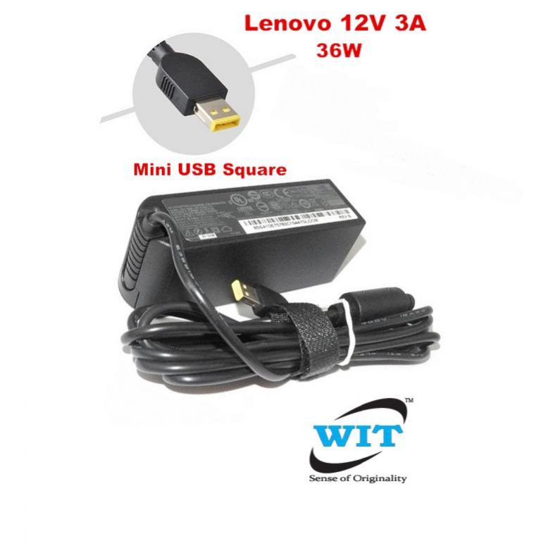 12V 3A 36W Mini Yellow USB Square Port Lenovo AC Power Adapter Charger ...