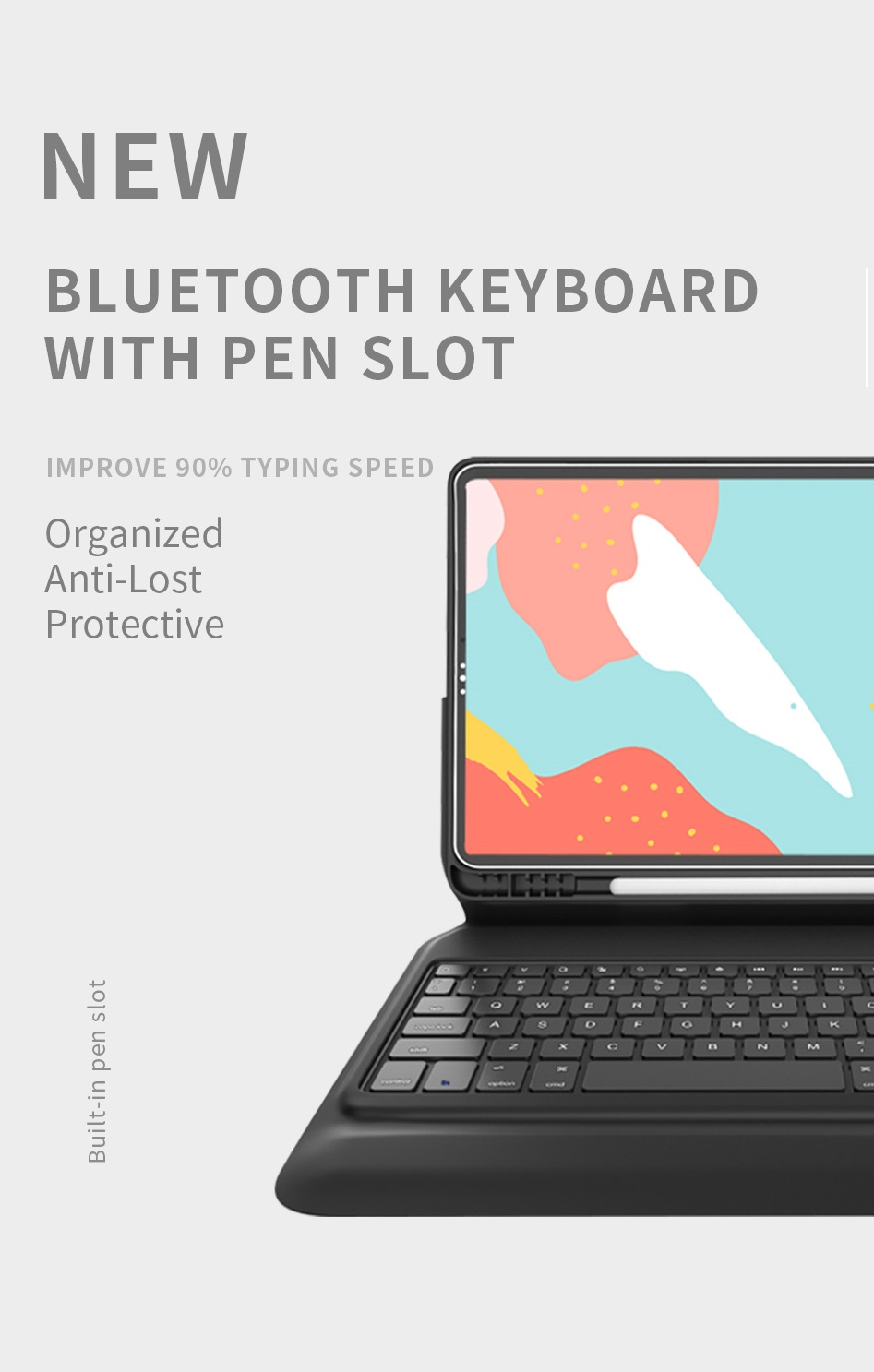 Apple iPad Pro 11 inch (2020) Bluetooth Keyboard Case (Arabic + English ...