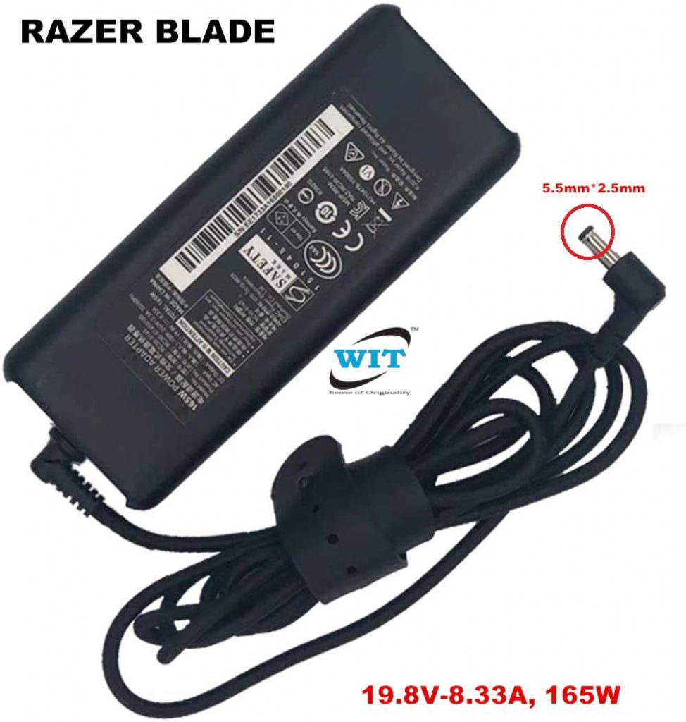 Razer Blade 19.8V 8.33A 165W Port size: 5.5mm*2.5mm, Laptop Charger AC ...