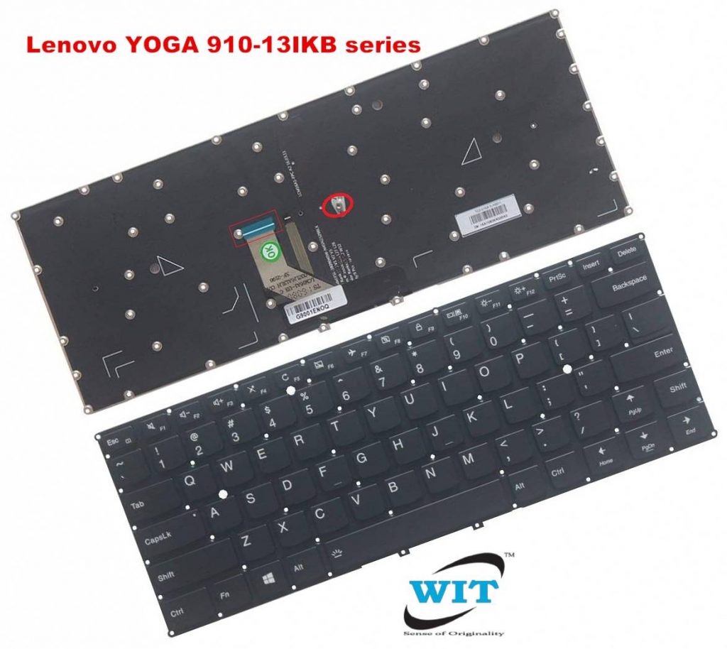 Keyboard for Lenovo Yoga 910-13IKB Yoga 5 Pro Series, P/N: SN20L24299 ...