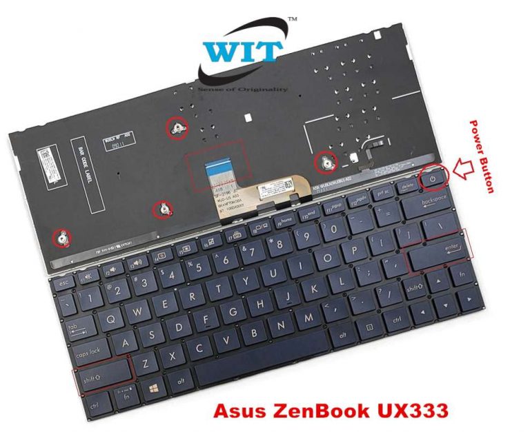 Laptop Keyboard for Asus ZenBook UX333 UX333FA UX333FA-AB77 UX333FN ...