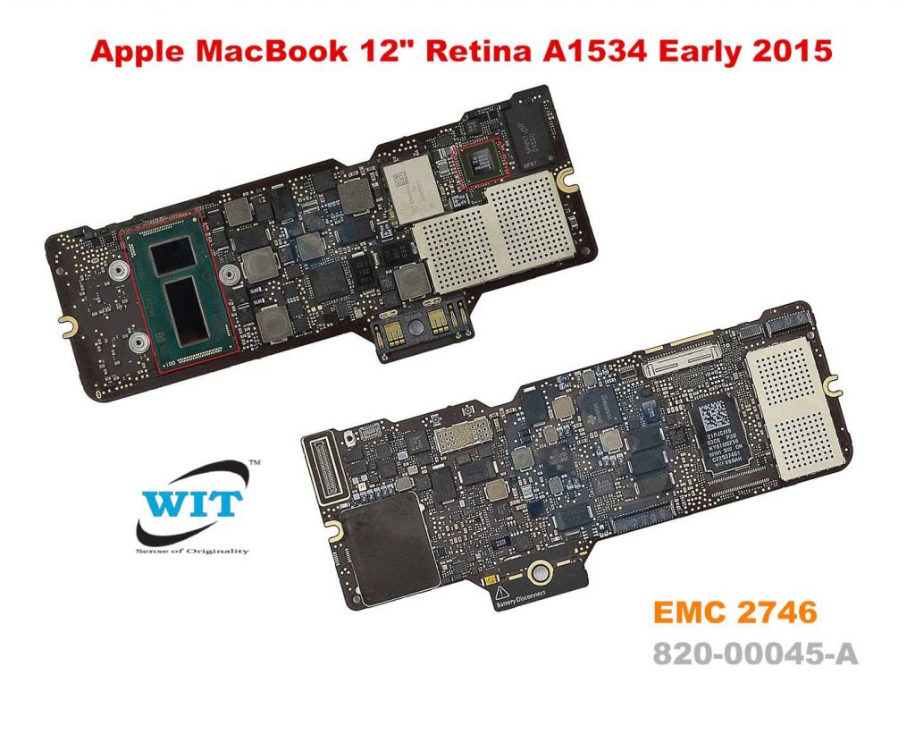 820-00045-A 820-00045-10 Logic Board for Apple MacBook 12" Retina A1534 ...