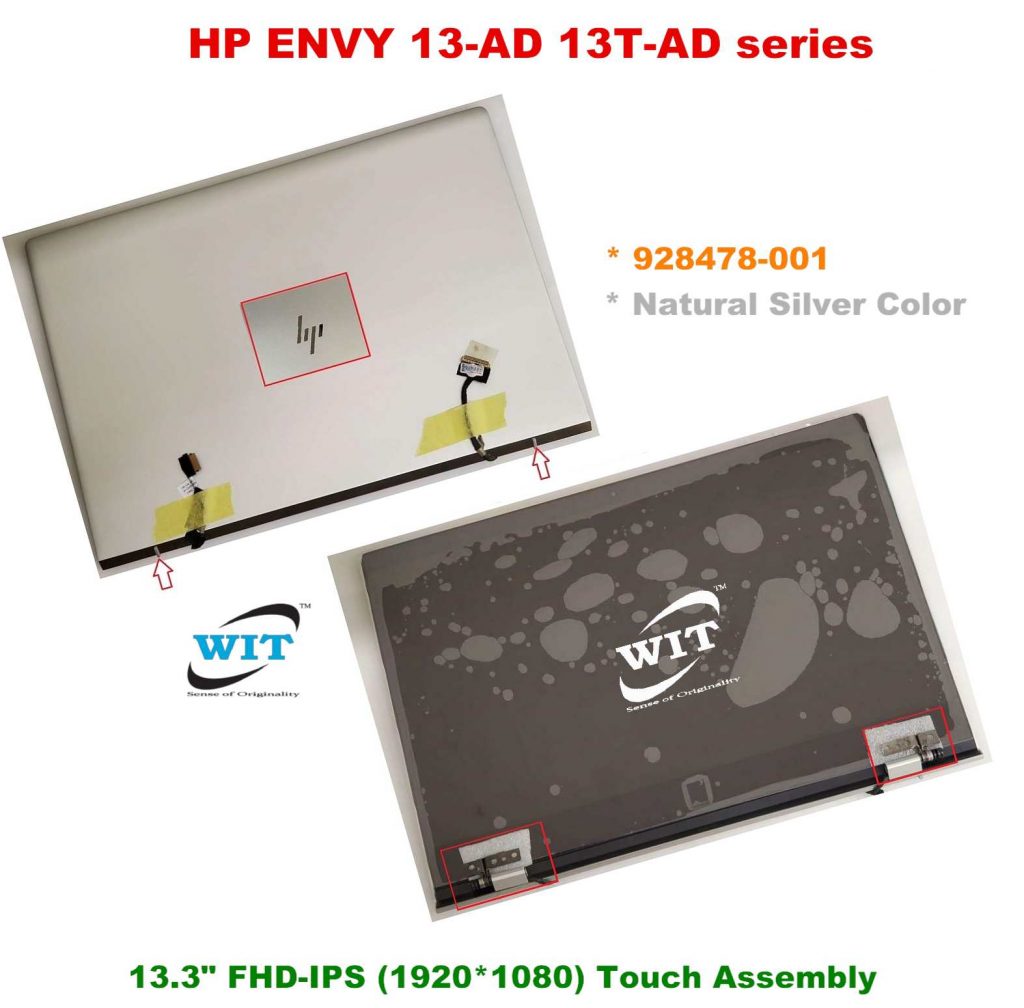 13.3-inch Touchscreen with Complete Display Assembly for HP ENVY 13 ...