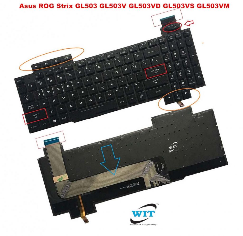 Gaming Laptop Keyboard for Asus ROG Strix GL503 GL503V GL503VD GL503VS ...