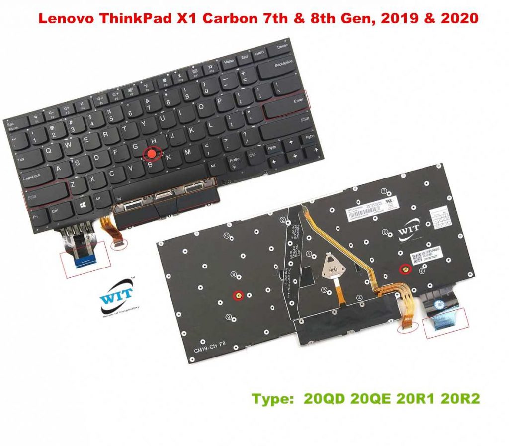 Laptop Keyboard for Lenovo Thinkpad X1 Carbon 7th Generation 2019 ...