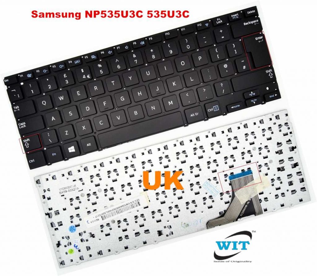 Laptop Keyboard for SAMSUNG NP530U3B NP530U3C NP532U3C NP535U3C ...