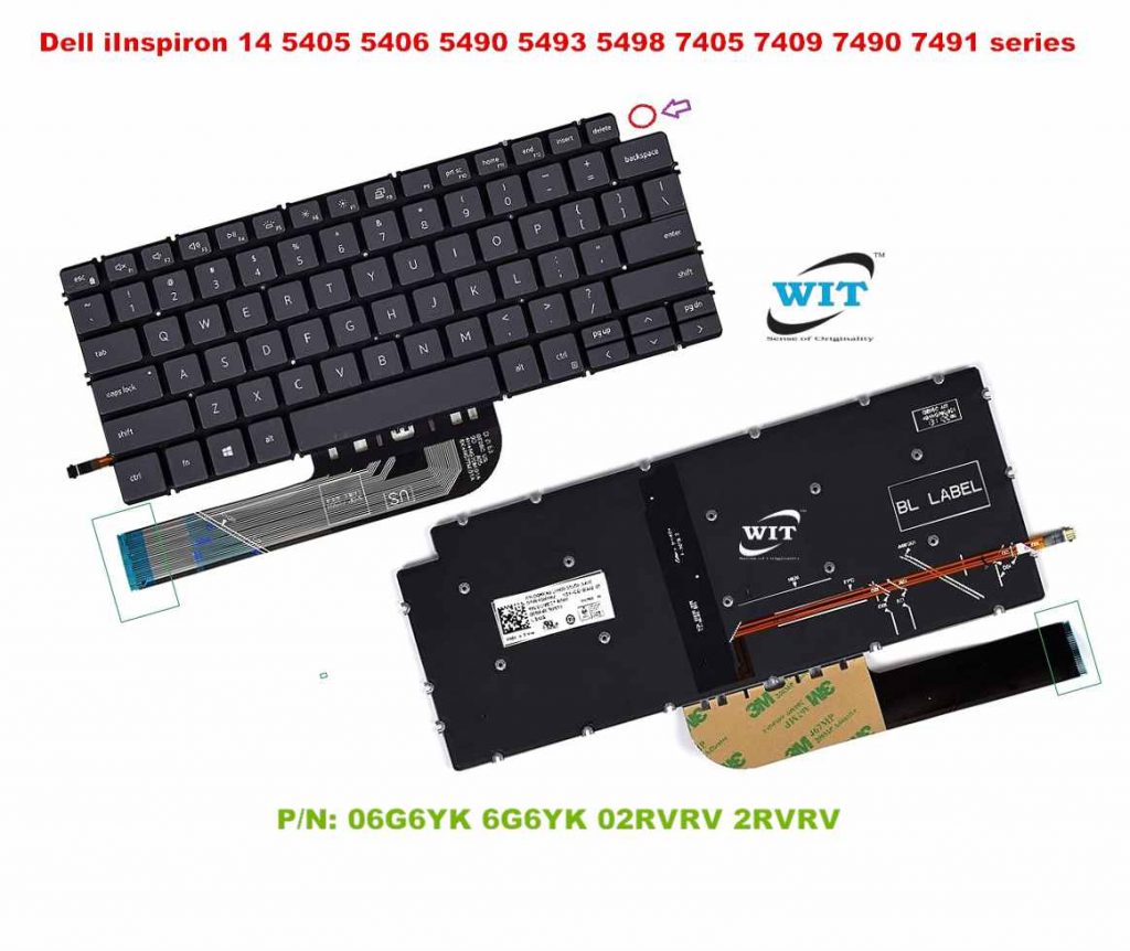 Laptop Keyboard/Keypad for Dell Inspiron 13 7000 7390 7391 2-in-1 Dell Inspiron 13 5390 Dell ...