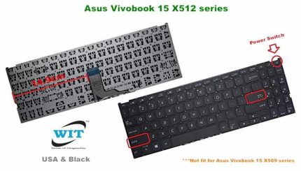 Laptop internal keyboard or keypad for 15.6" Asus Vivobook 15 X512 ...