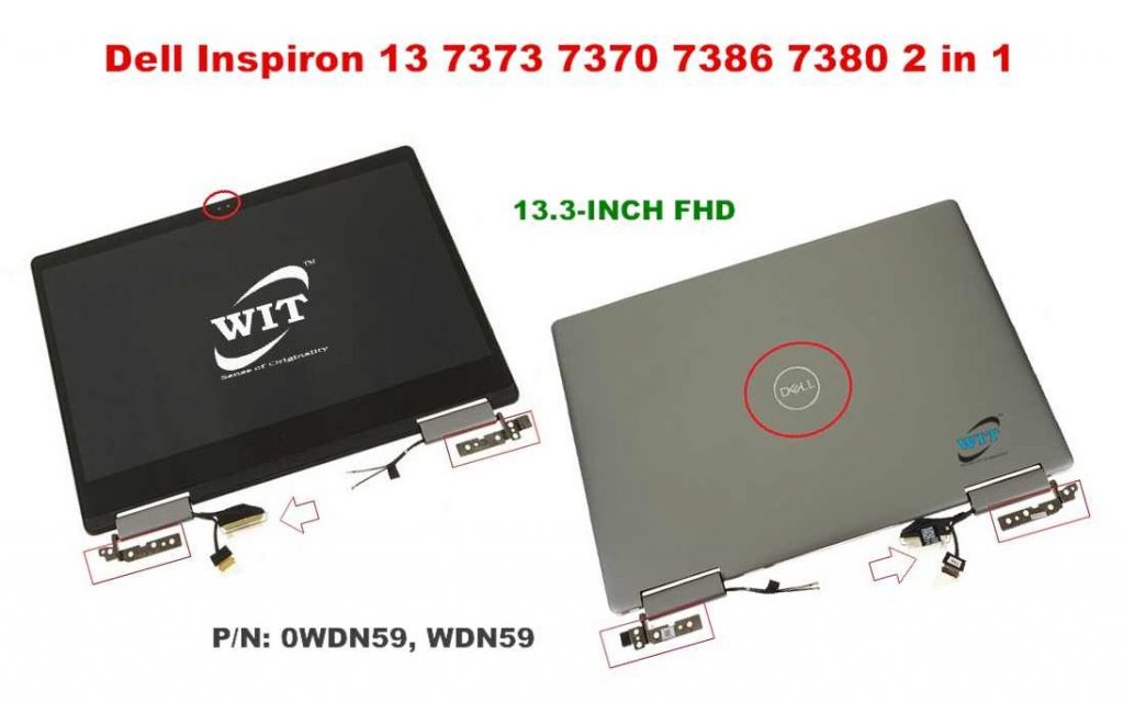 13.3" FHD(1920*1080p)-IPS Touchscreen Full LED Assembly for Dell ...