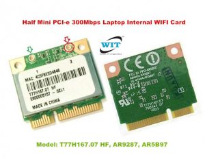 Qualcomm Atheros T77H167.07 HF AR9287 AR5B97, 802.11b/g/n, Half Mini ...