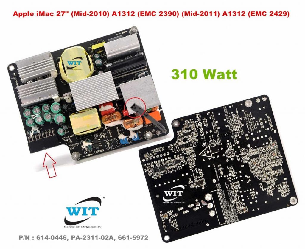 Power supply (310 Watt) for Apple Apple iMac 27-inch A1312 ( iMac10,1 ...