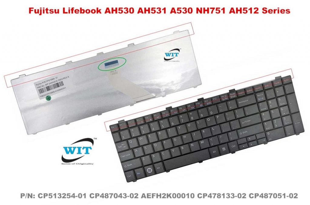 Laptop Keyboard/Keypad for Fujitsu Lifebook AH530 A530 A531 AH531 NH751 ...