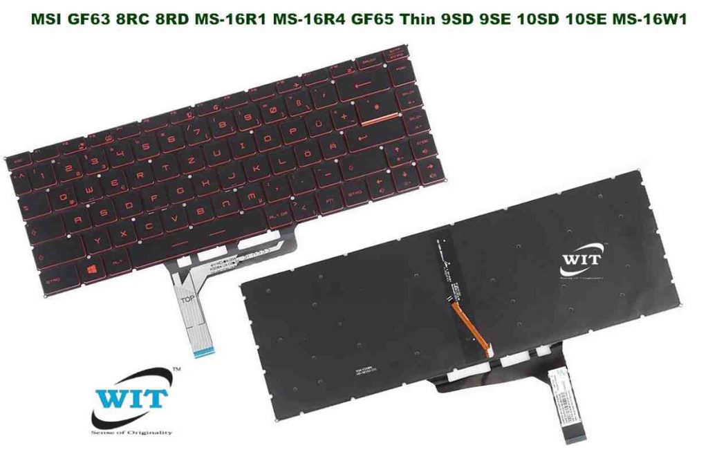 Laptop internal Keyboard or Keypad for MSI GF63 8RC 8RD MS-16R1 MS-16R4 ...