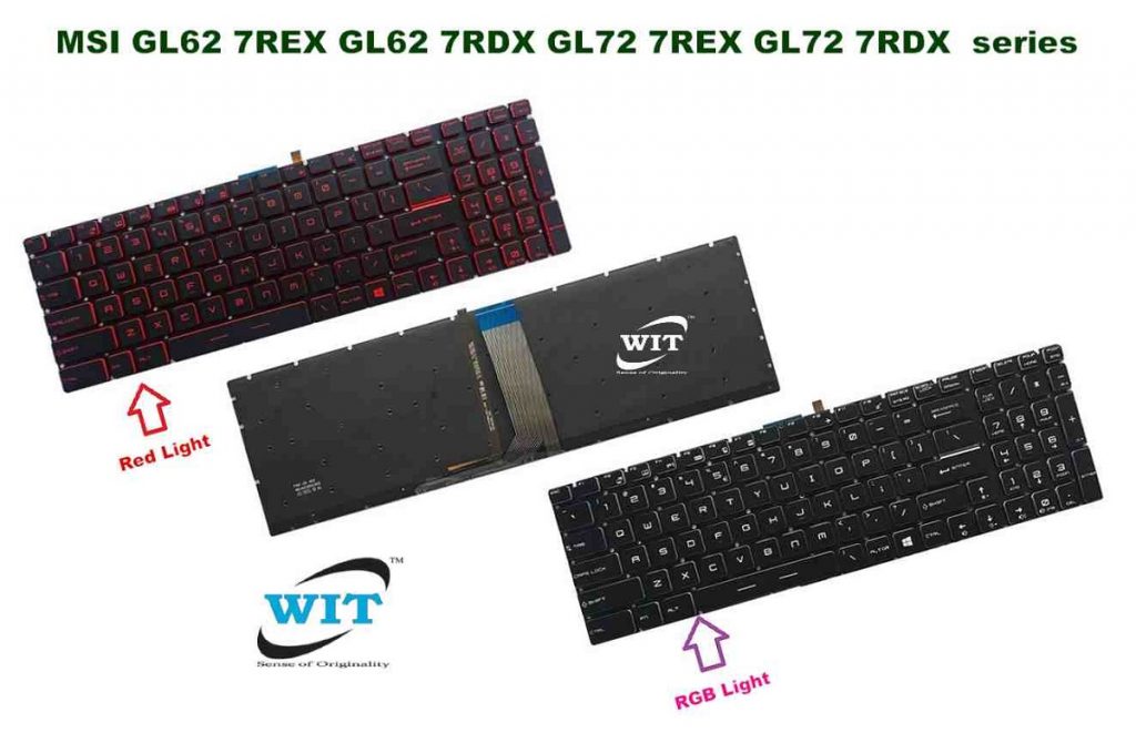 Laptop internal Keyboard or Keypad for MSI GE72 GE62 WS60 GS60 GS70 GT72 GP62 GP72 GE72 PE60 ...