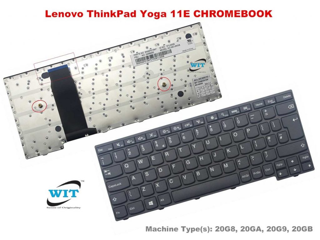Laptop internal Keyboard/Keypad for Lenovo ThinkPad Yoga 11e 3rd Gen ...