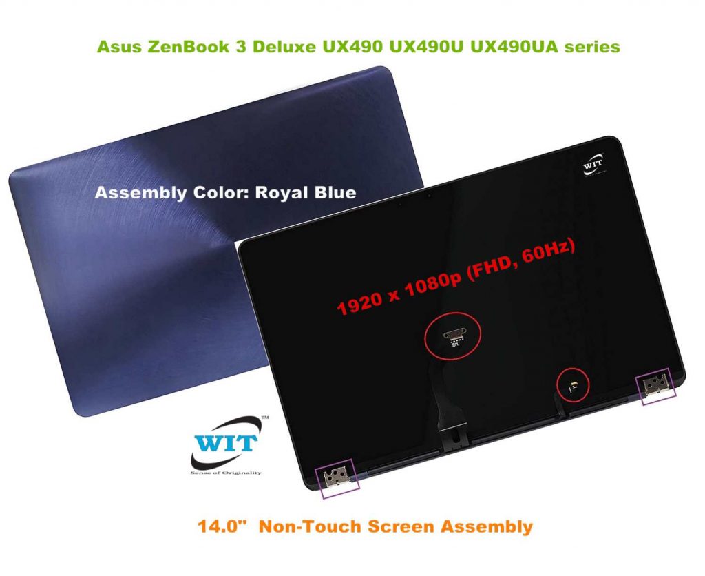 LCD Screen Digitizer Top Full Assembly for 14.0-inch ASUS Zenbook 3 ...
