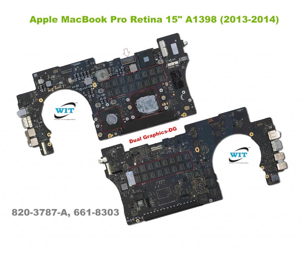 A1398 Logicboard, 820-3787-A, 661-8303, 820-3662-A Logic Board for Apple MacBook Pro Retina 15 ...
