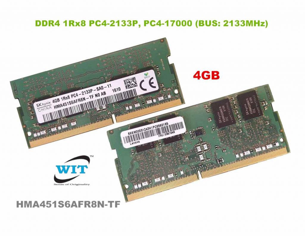 4GB DDR4 1Rx8 PC4-2133P, PC4-17000 (BUS: 2133MHz), SK Hynix, Model: HMA451S6AFR8N-TF N0 AB ...