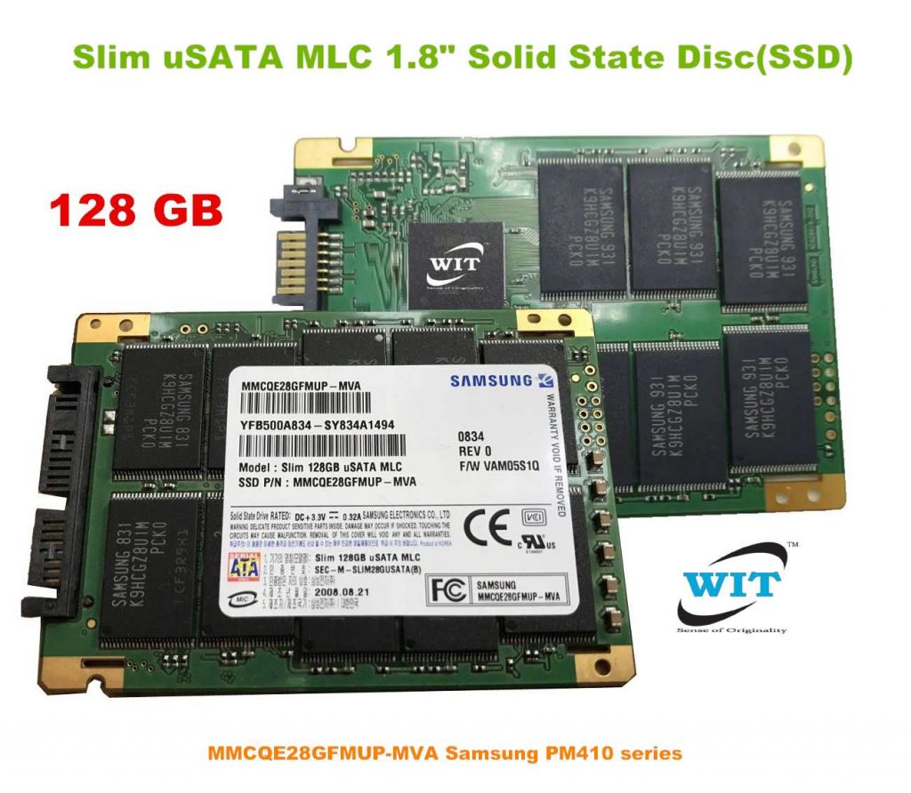 128GB Slim uSATA MLC 1.8" Solid State Disc(SSD) 3.0 Gbps, Brand ...