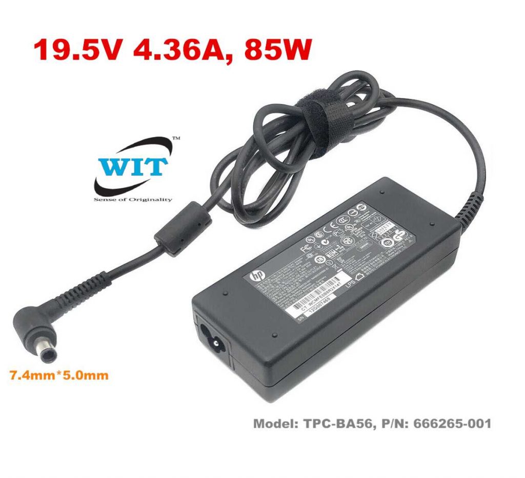 19.5V 4.36A, 85W, Port: 7.4mm*5.0mm, HP AC Adapter or Charger Model ...