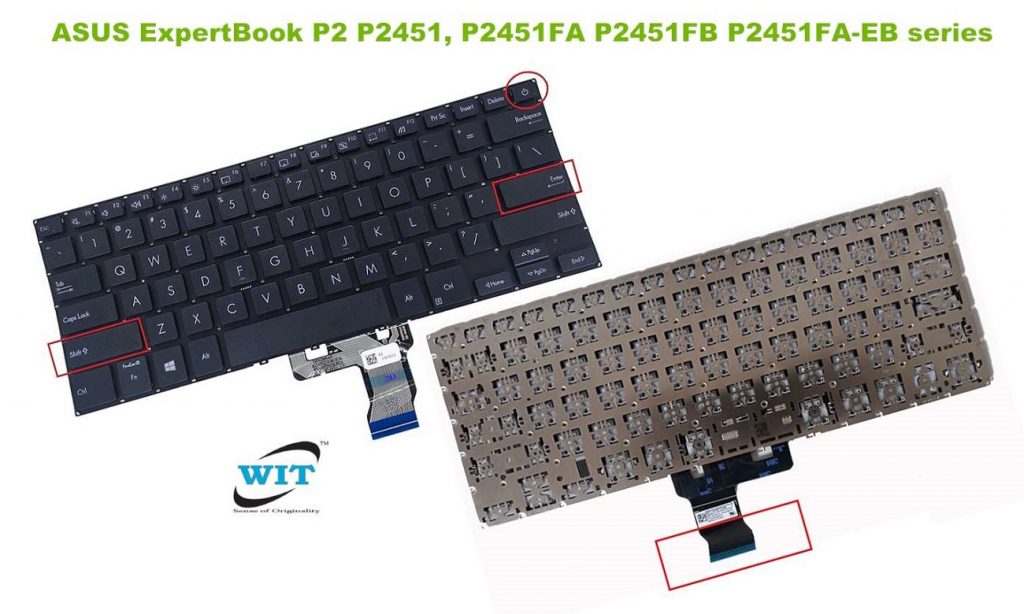 Laptop Keyboard for ASUS ExpertBook P2 P2451, P2451FA P2451FB P2451FA ...