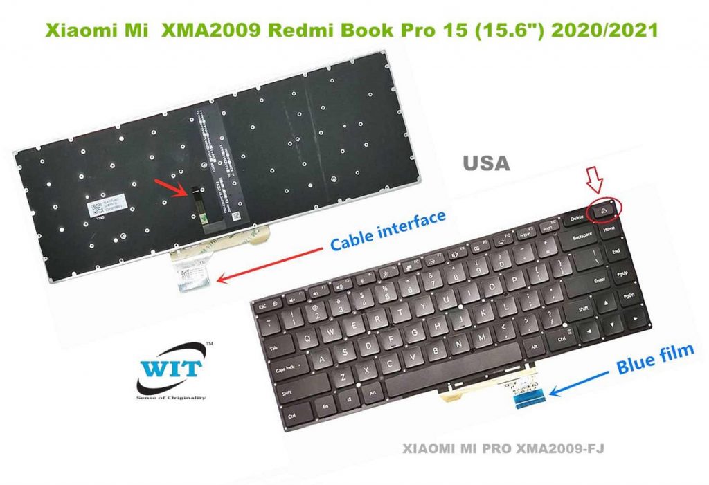 Laptop/Notebook US layout Keyboard for Xiaomi Mi XMA2009 Redmi Book Pro ...