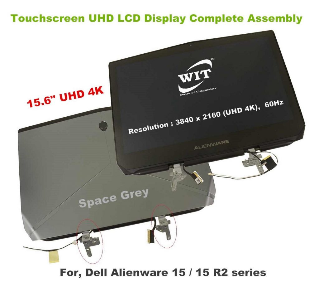 15.6-inch Touchscreen UHD LCD Display Complete Assembly for Dell Alienware 15 / 15 R2 series ...