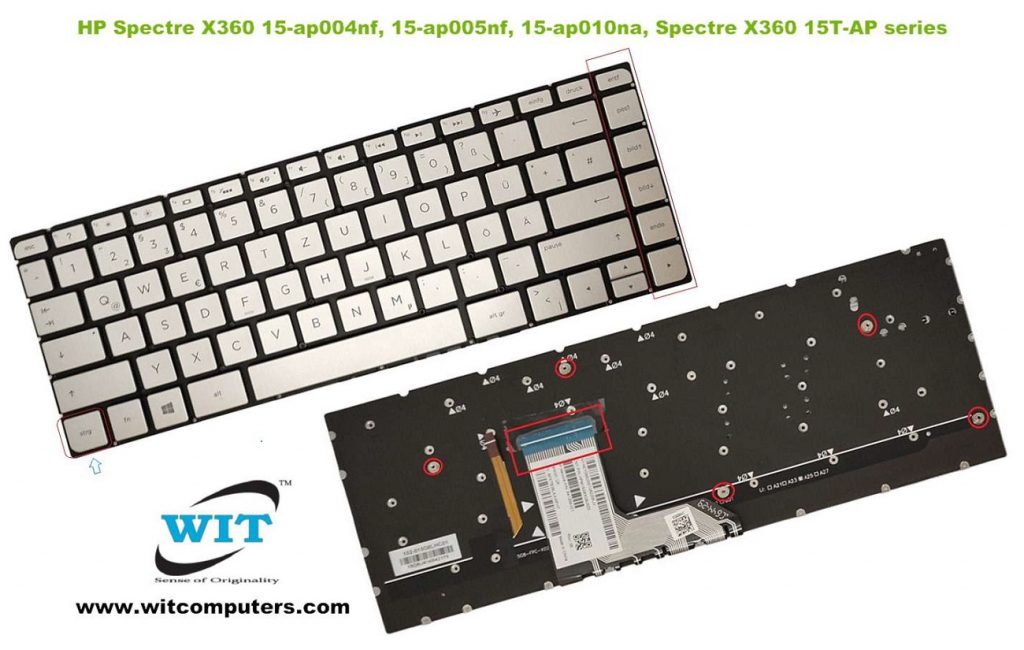 Laptop internal Keyboard/Keypad for HP Spectre X360 15-ap004nf, 15 ...