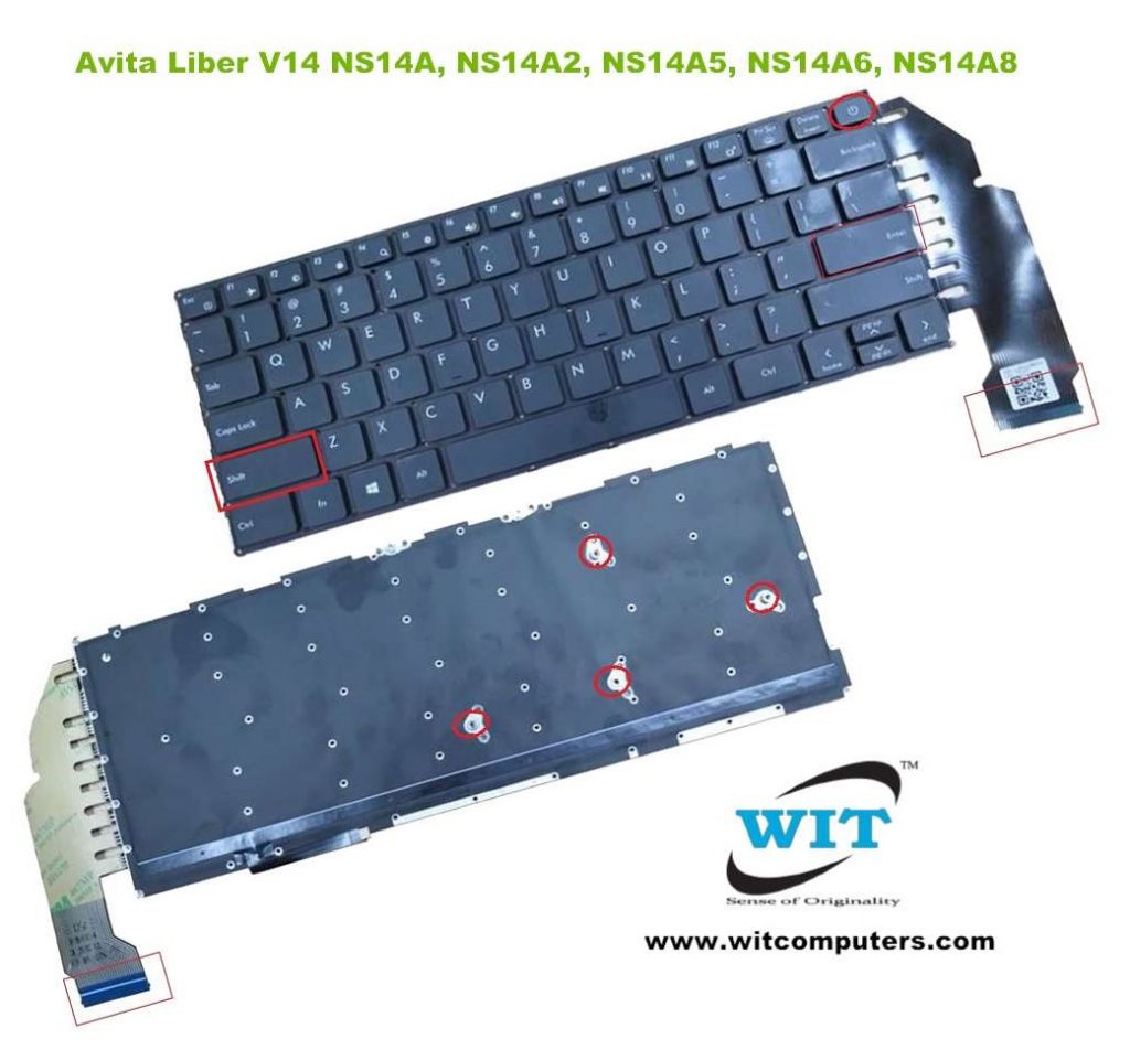 Laptop internal Keyboard/Keypad for Avita Liber V14 NS14A, NS14A2 ...