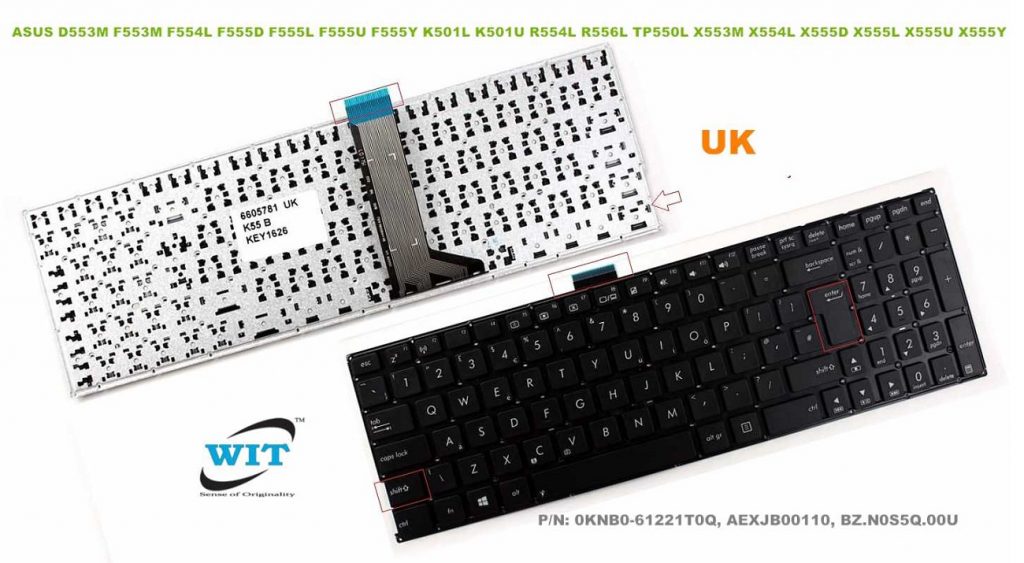 Laptop Keyboard/keypad for Asus X554 X554LN X554LP X555 X555L X555LN ...