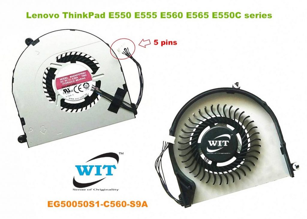 Laptop CPU internal cooling fan for Lenovo ThinkPad E550 E555 E560 E565 E550C series, P/N ...