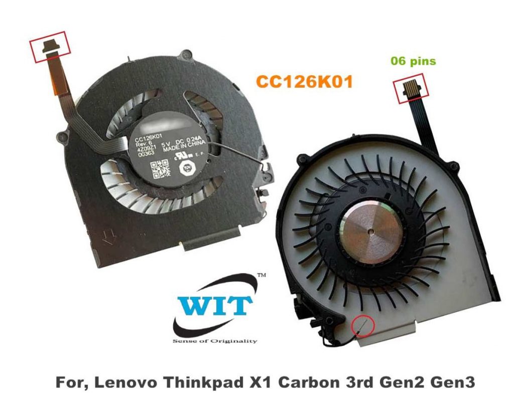 Laptop CPU internal cooling fan for Lenovo Thinkpad X1 Carbon 2nd Gen ...