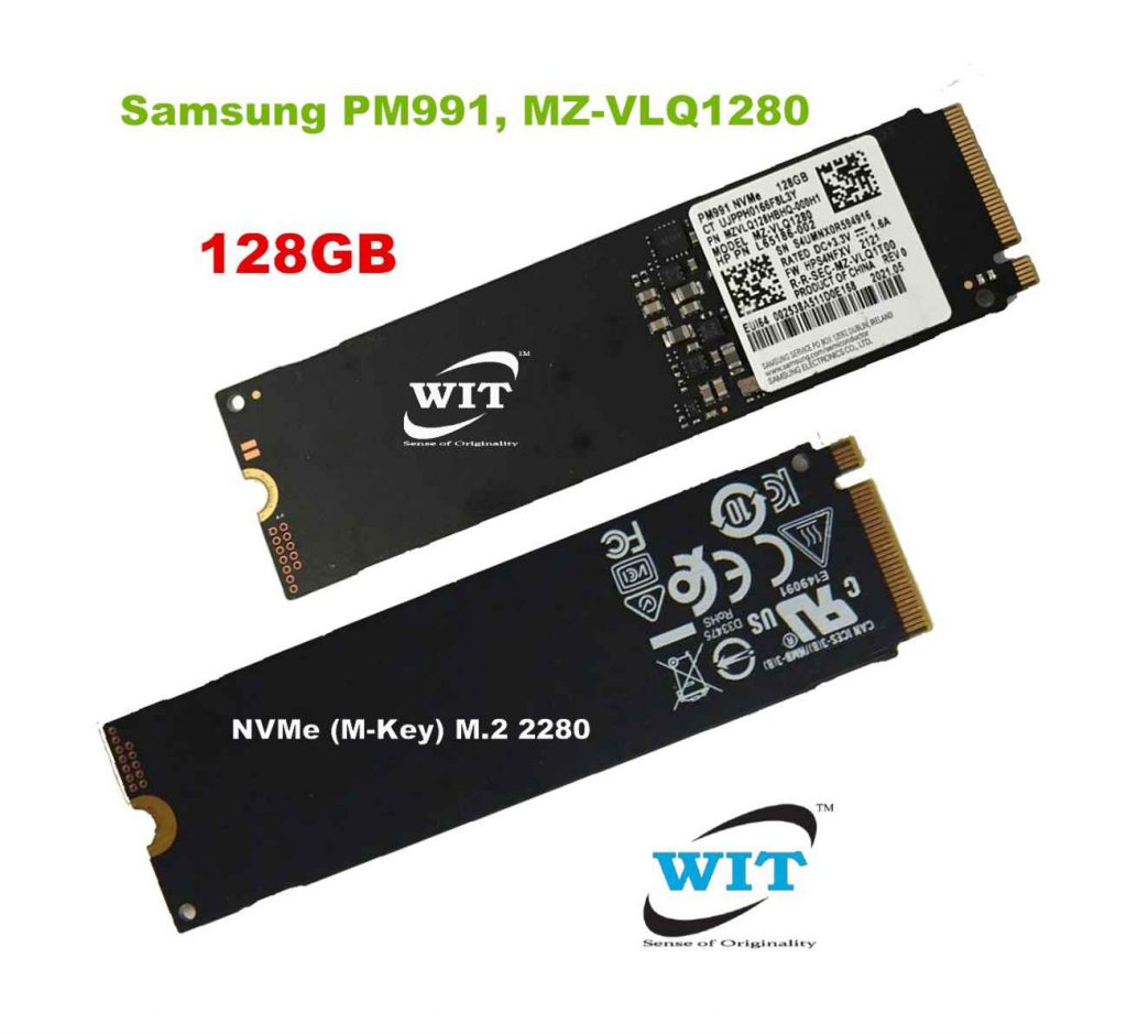 128GB NVMe (M-Key) M.2 2280 PCIe Gen3 x4 Solid State Drive (SSD) Brand: Samsung, Model ...