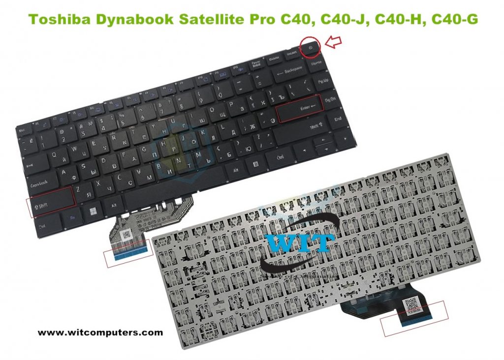 Laptop internal Keyboard/Keypad for Toshiba Dynabook Satellite Pro C40, C40-J, C40-H, C40-G, C40 ...