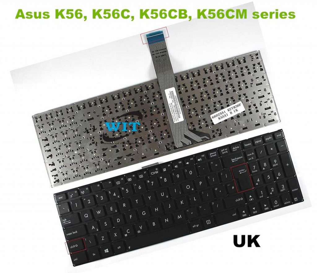 Laptop Keyboard or Keypad for Asus K56 K56C K56CB K56CA K56CM S550 ...