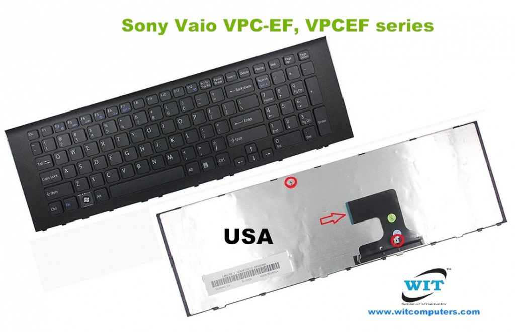 Laptop Keyboard or Keypad for Sony Vaio VPC-EF, VPCEF series, P/N: 148915911, AENE8U00010 ...