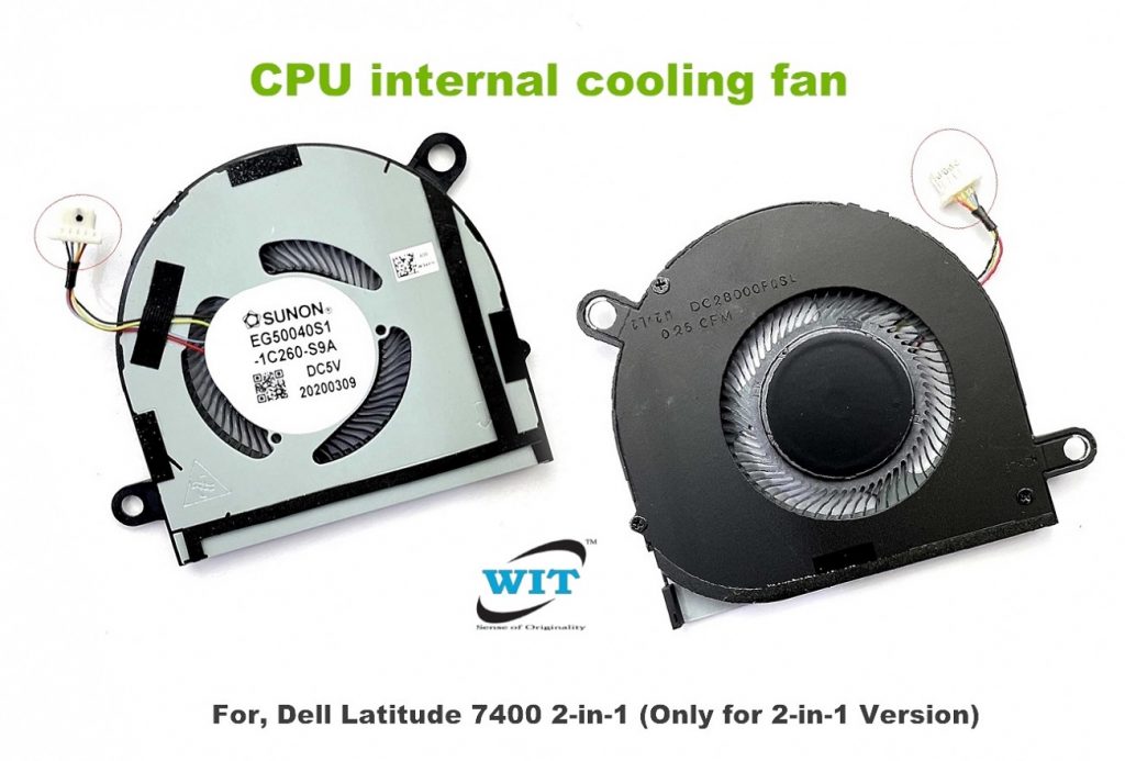 Laptop CPU internal cooling fan for Dell Latitude 7400 2-in-1 ...