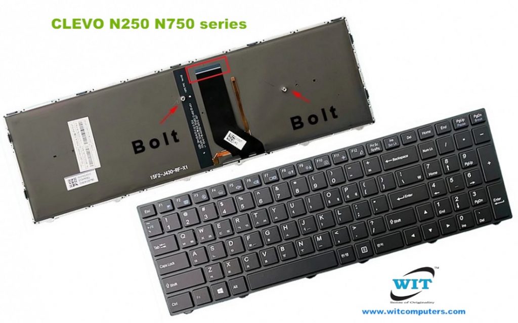 Laptop Keyboard or Keypad for Clevo N250 N950 N750 N850 N850HZ N850HN N850HK1 N850HC N850HL ...