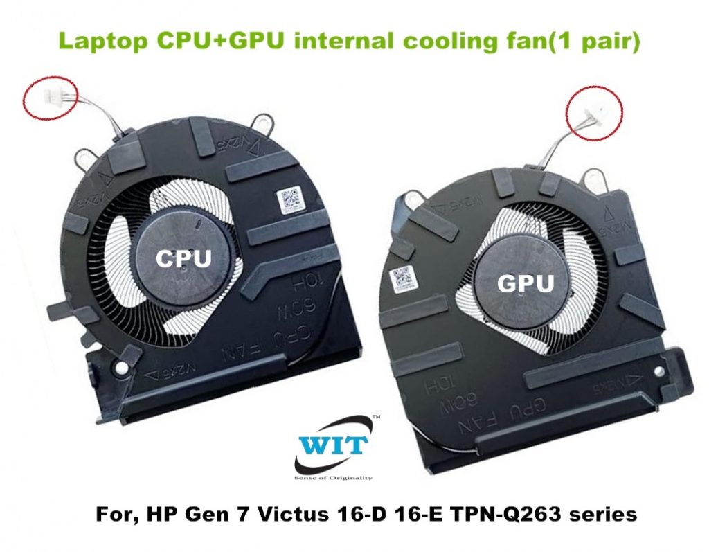 Gaming Laptop CPU+GPU internal cooling fan(1 pair) for HP Pavilion ...