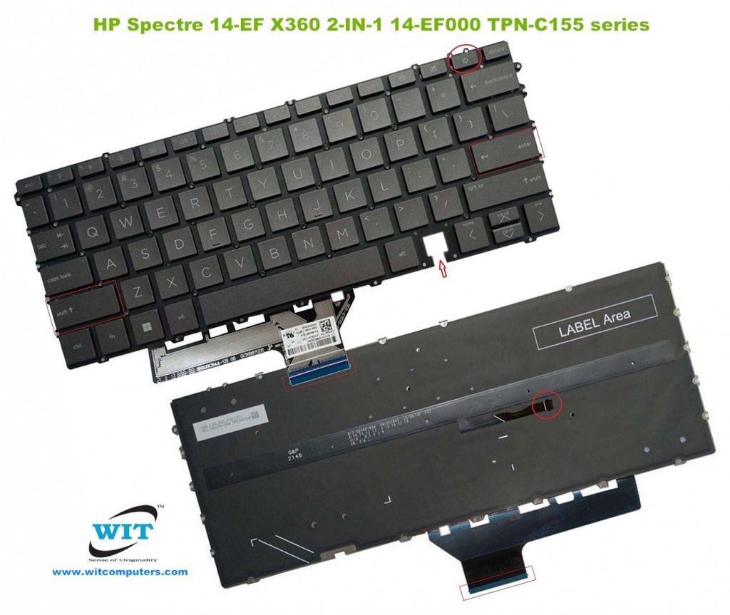 Laptop internal Keyboard/Keypad for HP Spectre 14-EF X360 2-IN-1 14 ...