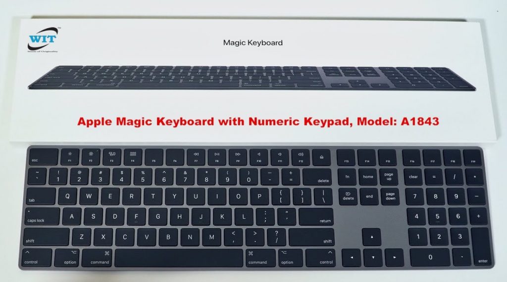Apple Magic Keyboard with Numeric Keypad, Model: A1843, MRMH2CH/A ...
