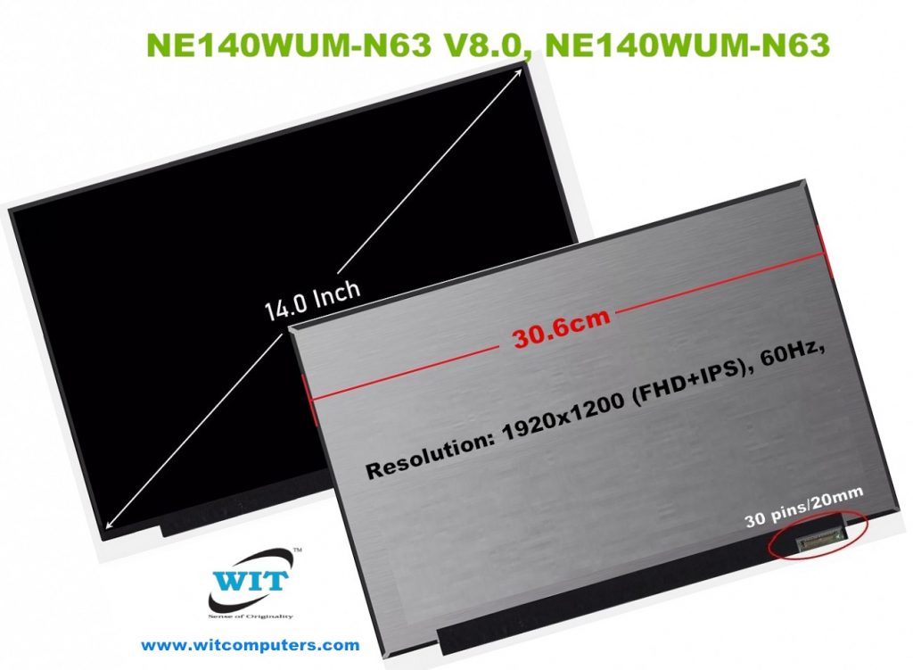 14.0-inch, WUXGA (Ultra-Slim & Nano Edge), Width: 30.6cm, Video Port ...
