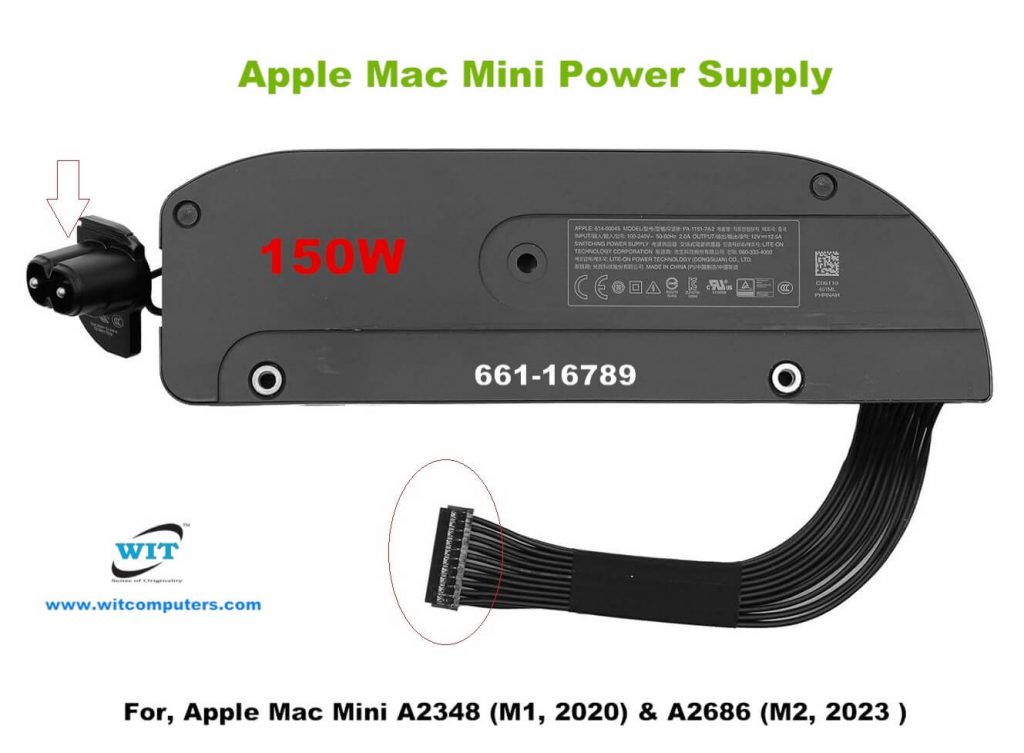 150W Mac Mini power supply for Mac Mini M1 & M2, A2348 (M1) 2020 ...