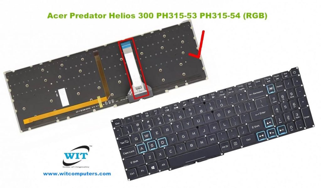 Laptop Keyboard or Keypad for Acer Predator Helios 300 PH315-54 PH315 ...